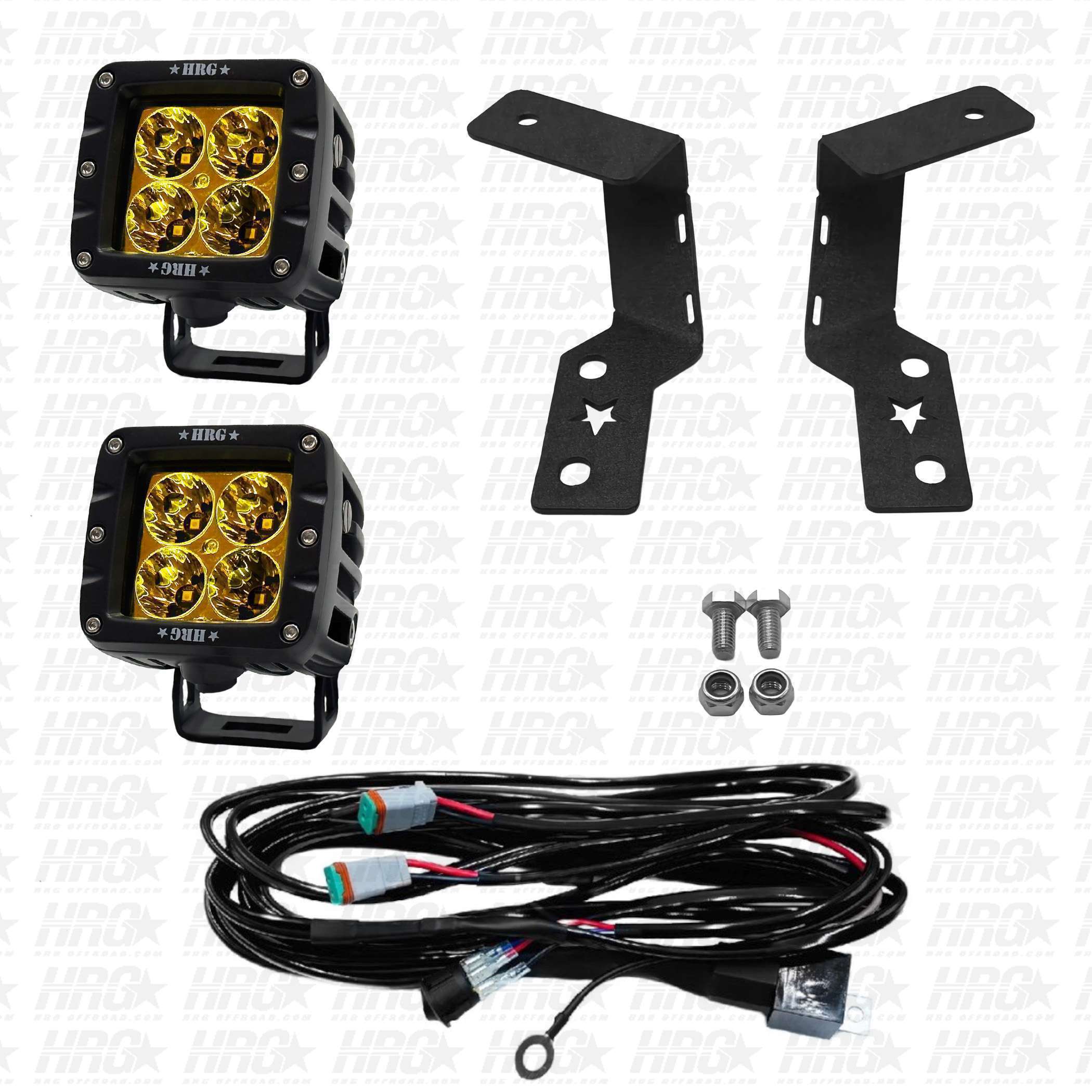 3 INCH Yellow POD LIGHT KIT FOR 2010-2024 Toyota 4Runner - HRG Offroad